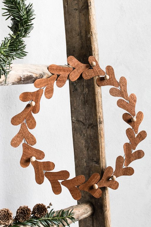 Mistelzweig: Kranz aus Furnier - ZWO:STE